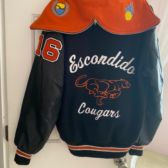 Jackets & Coats | Varsity Leather Jacket High School Vintage Trendy ...